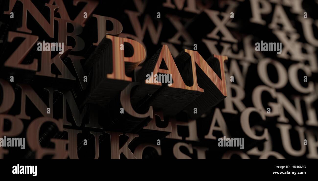 Pan - Wooden 3D rendered letters/message. Can be used for an online ...