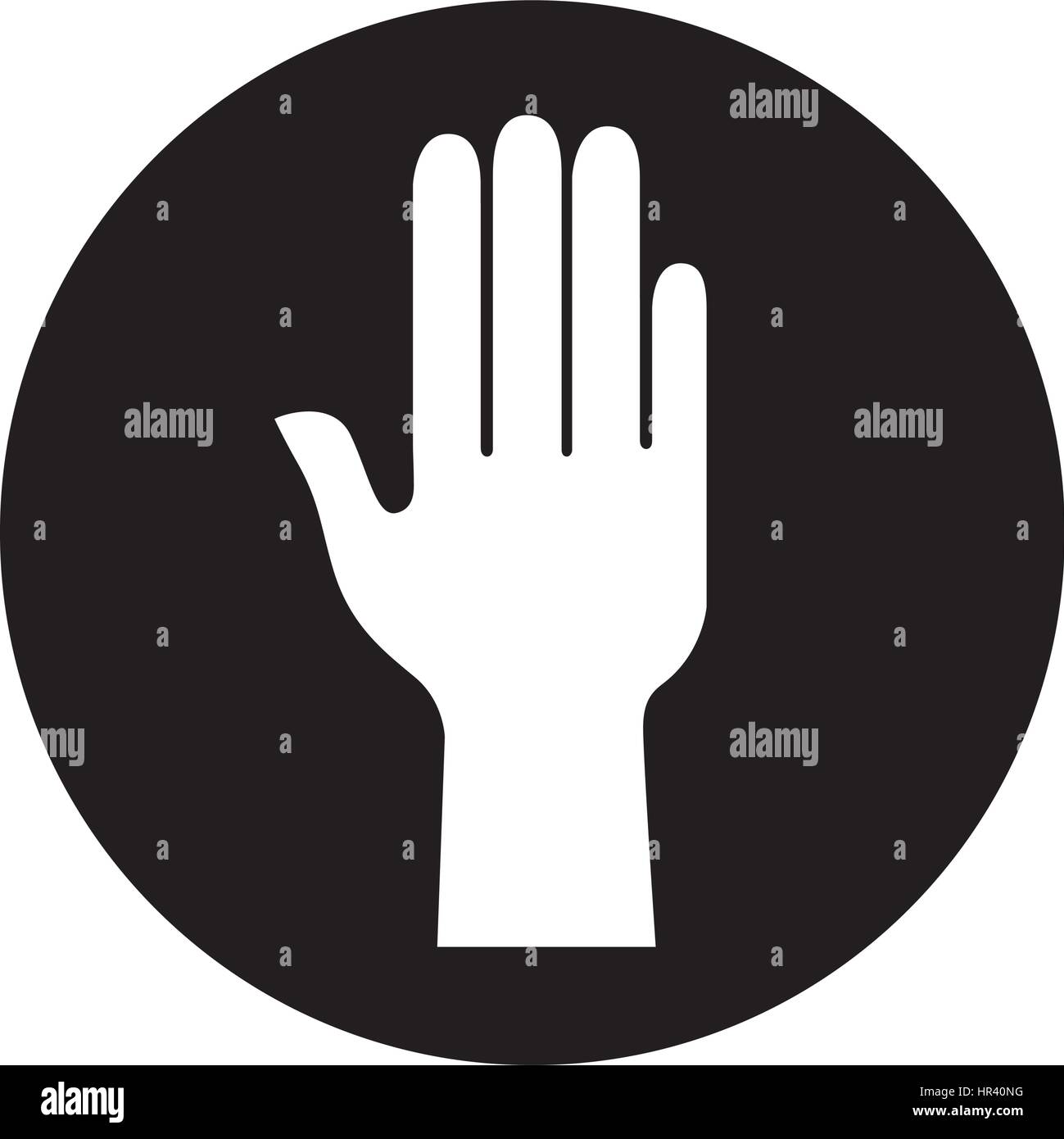 hand human silhouette icon Stock Vector Image & Art - Alamy