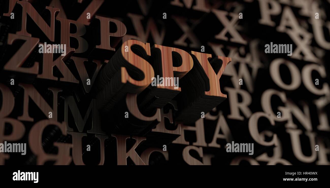 Spy - Wooden 3D rendered letters/message. Can be used for an online ...