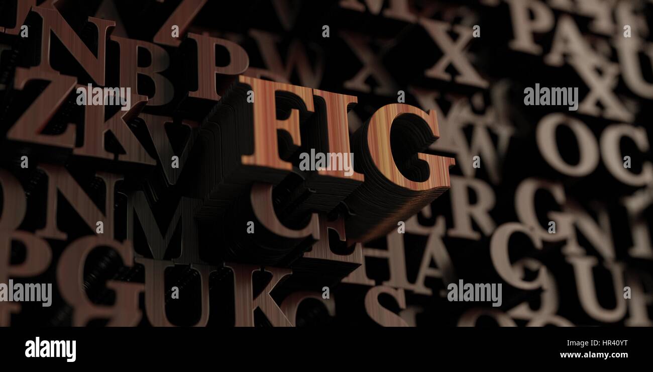 Fig - Wooden 3D rendered letters/message. Can be used for an online ...
