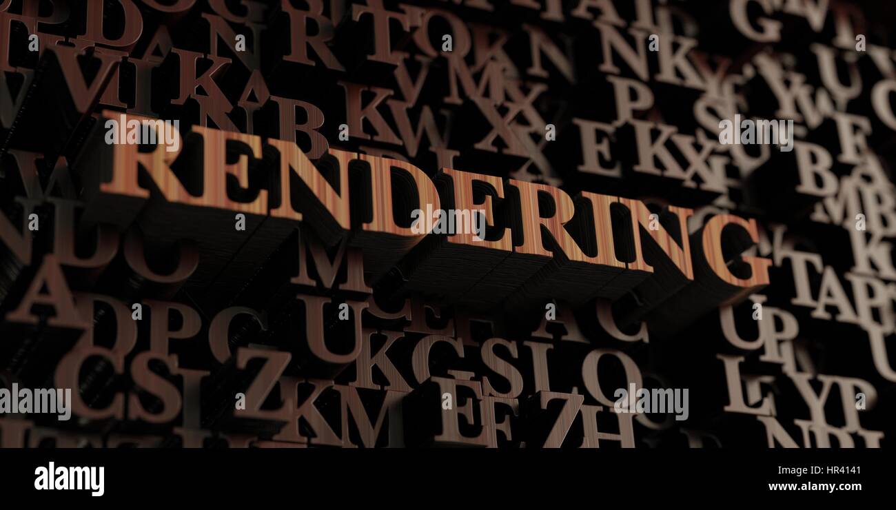 Rendering - Wooden 3D rendered letters/message. Can be used for an ...