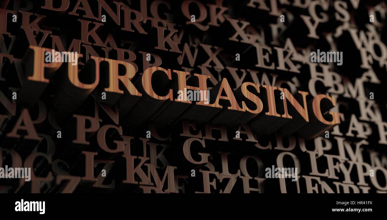 Purchasing - Wooden 3D rendered letters/message. Can be used for an ...