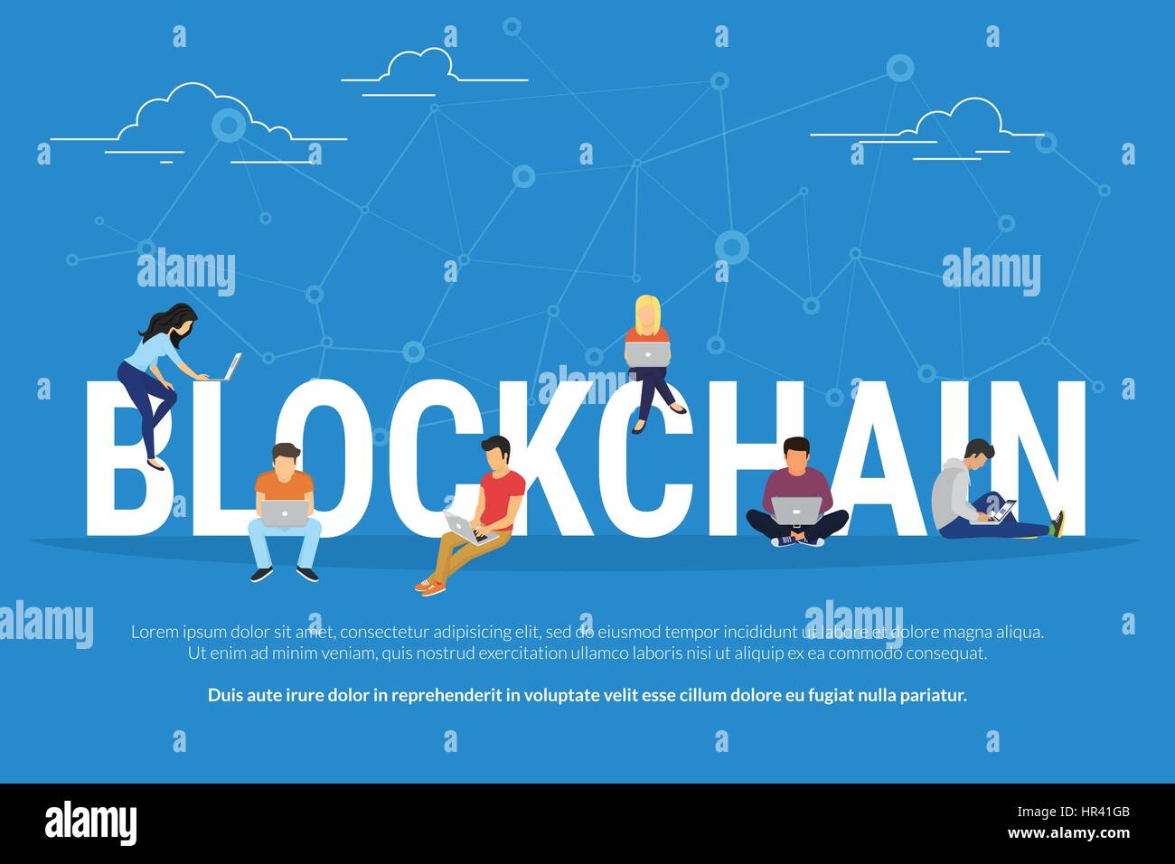 Blockchain concept illustration Stock Vector Image & Art - Alamy