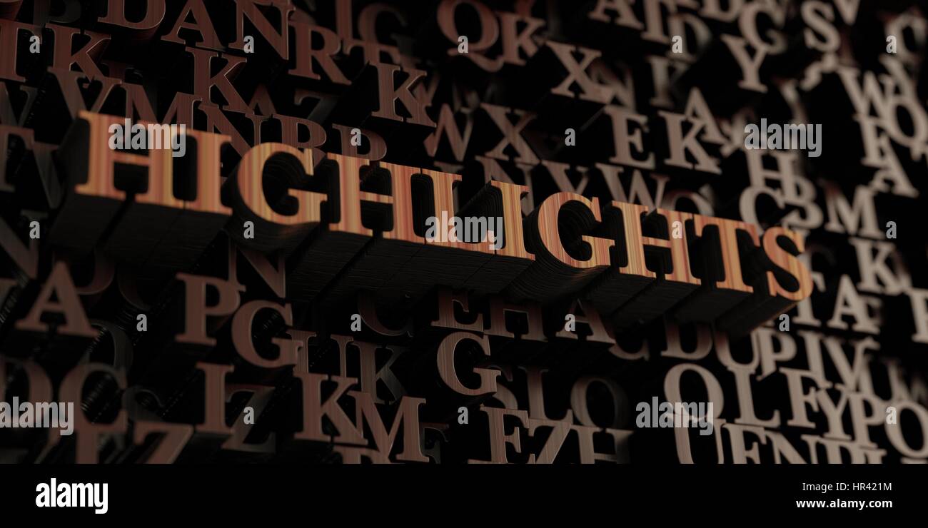 Highlights - Wooden 3D rendered letters/message. Can be used for an ...