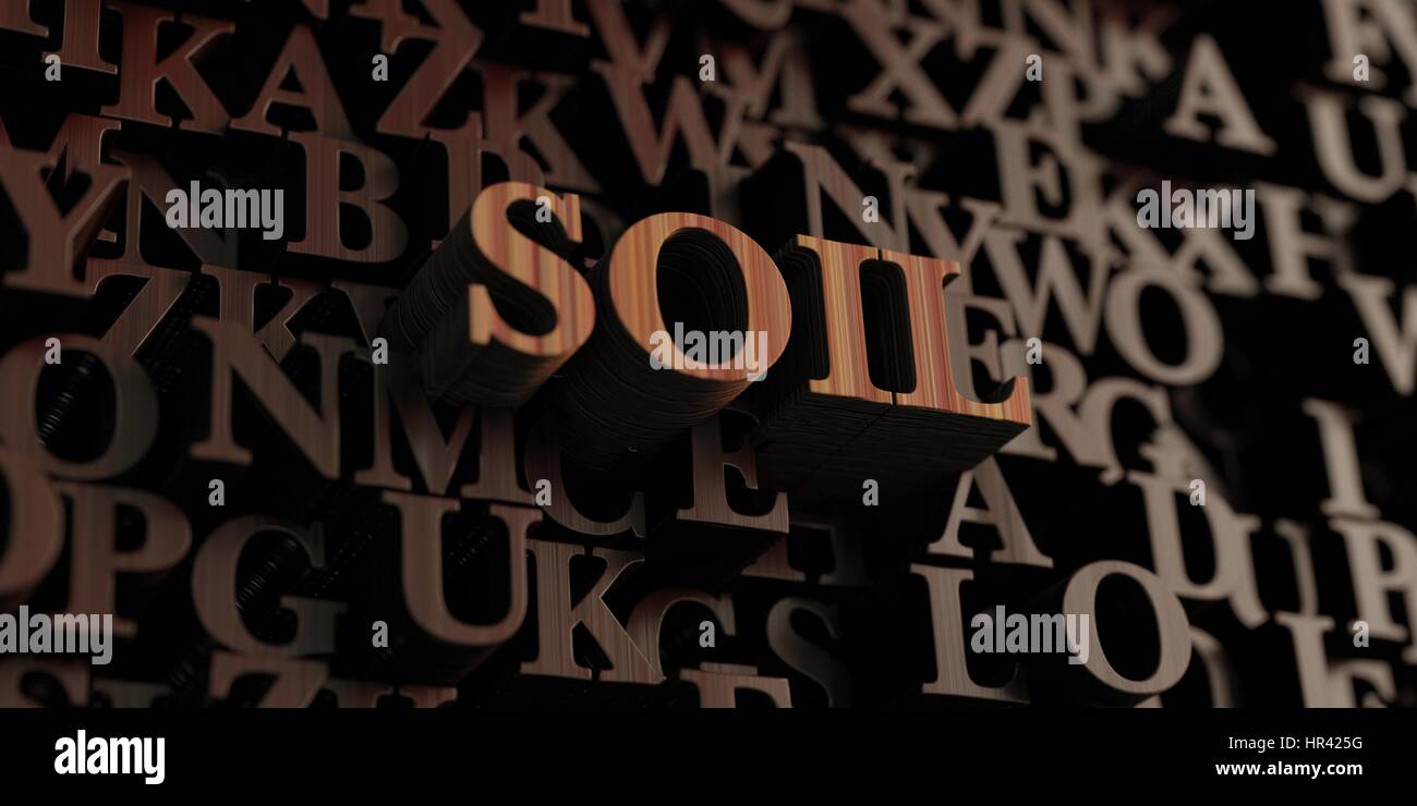 Soil - Wooden 3D rendered letters/message. Can be used for an online ...