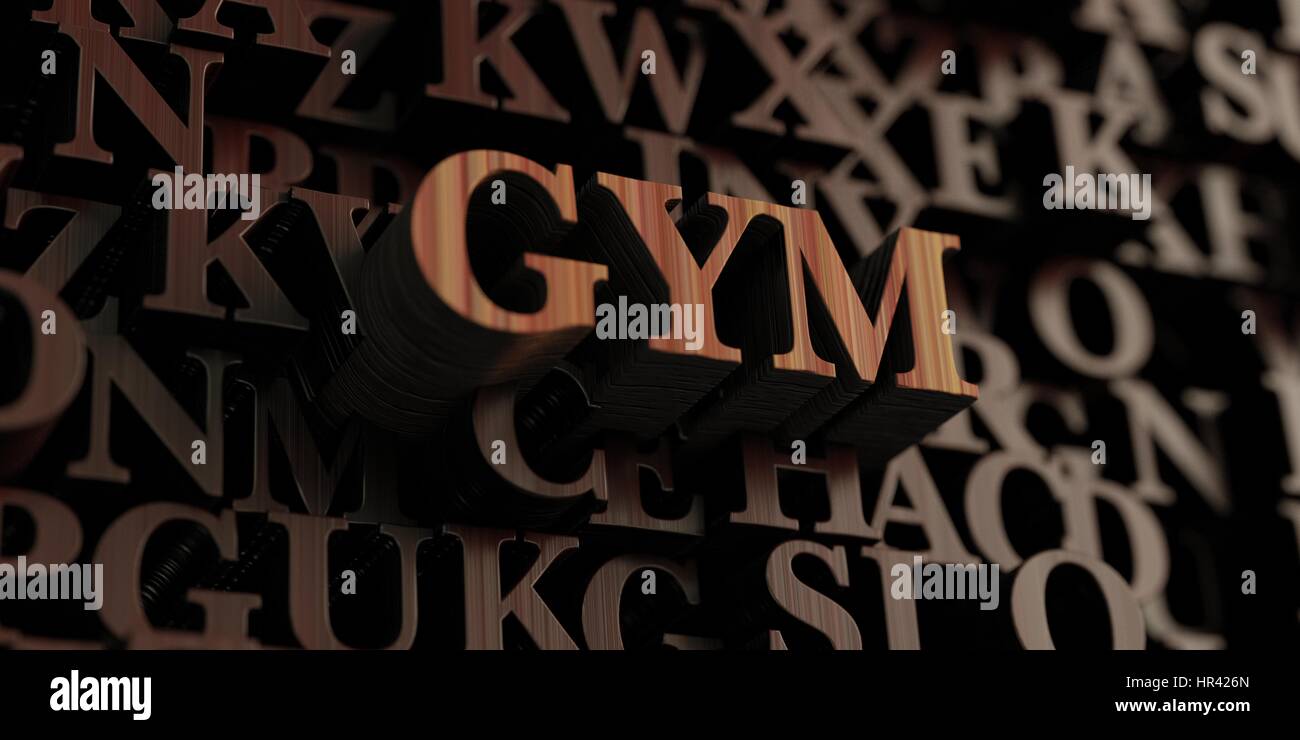 Gym - Wooden 3D rendered letters/message. Can be used for an online ...