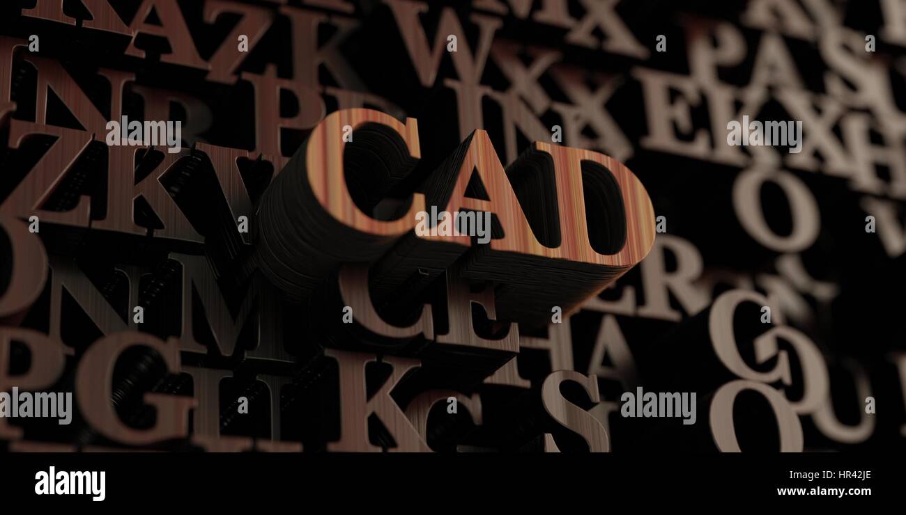 Cad - Wooden 3D rendered letters/message. Can be used for an online ...