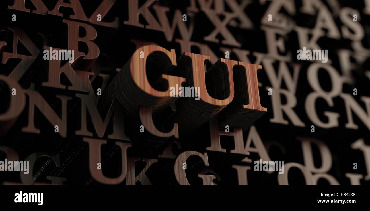 Gui - Wooden 3D rendered letters/message. Can be used for an online ...