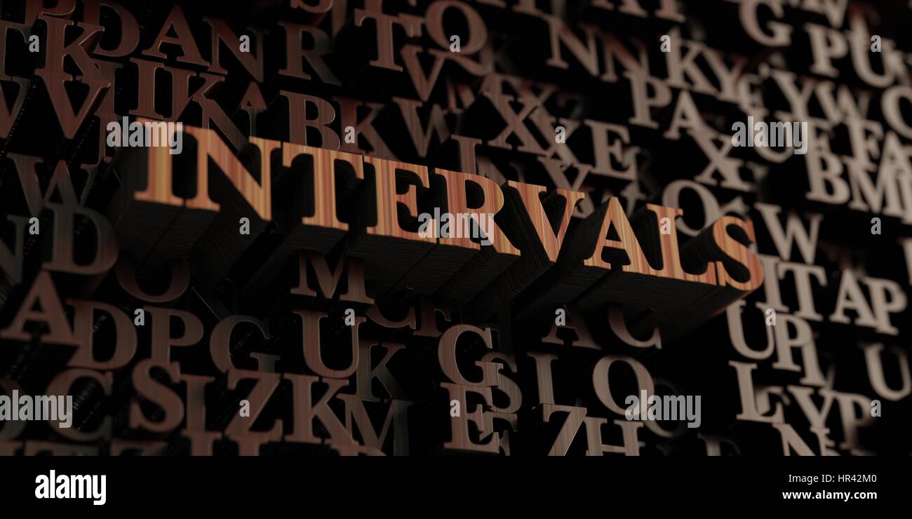 Intervals - Wooden 3D rendered letters/message. Can be used for an ...