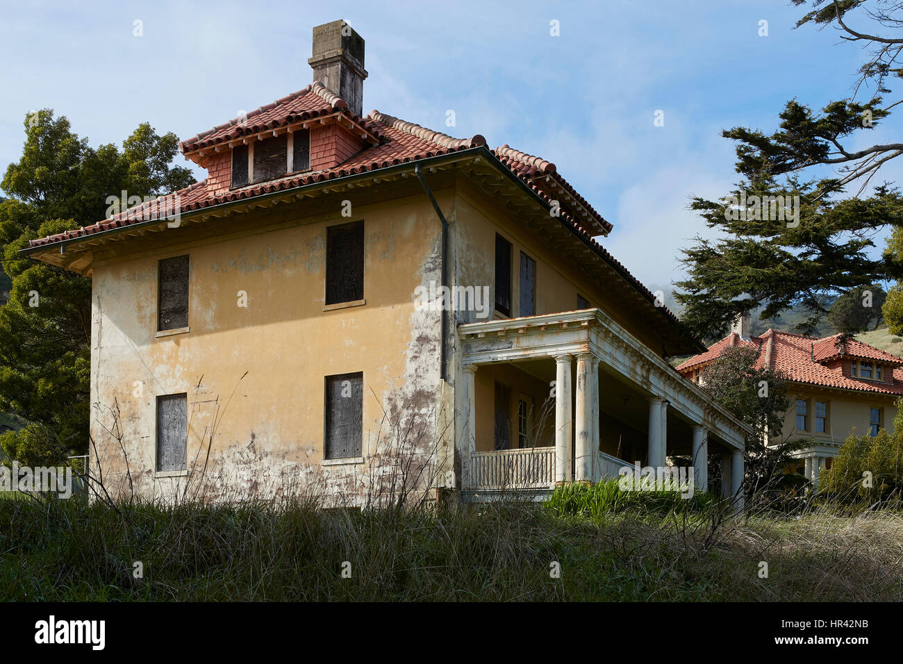 Historic Abandoned Military Buildings On Angel Island, San Francisco ...
