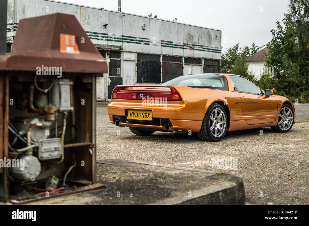 Rear of a classic Honda NSX at disused petrol station Stock Photo - Alamy