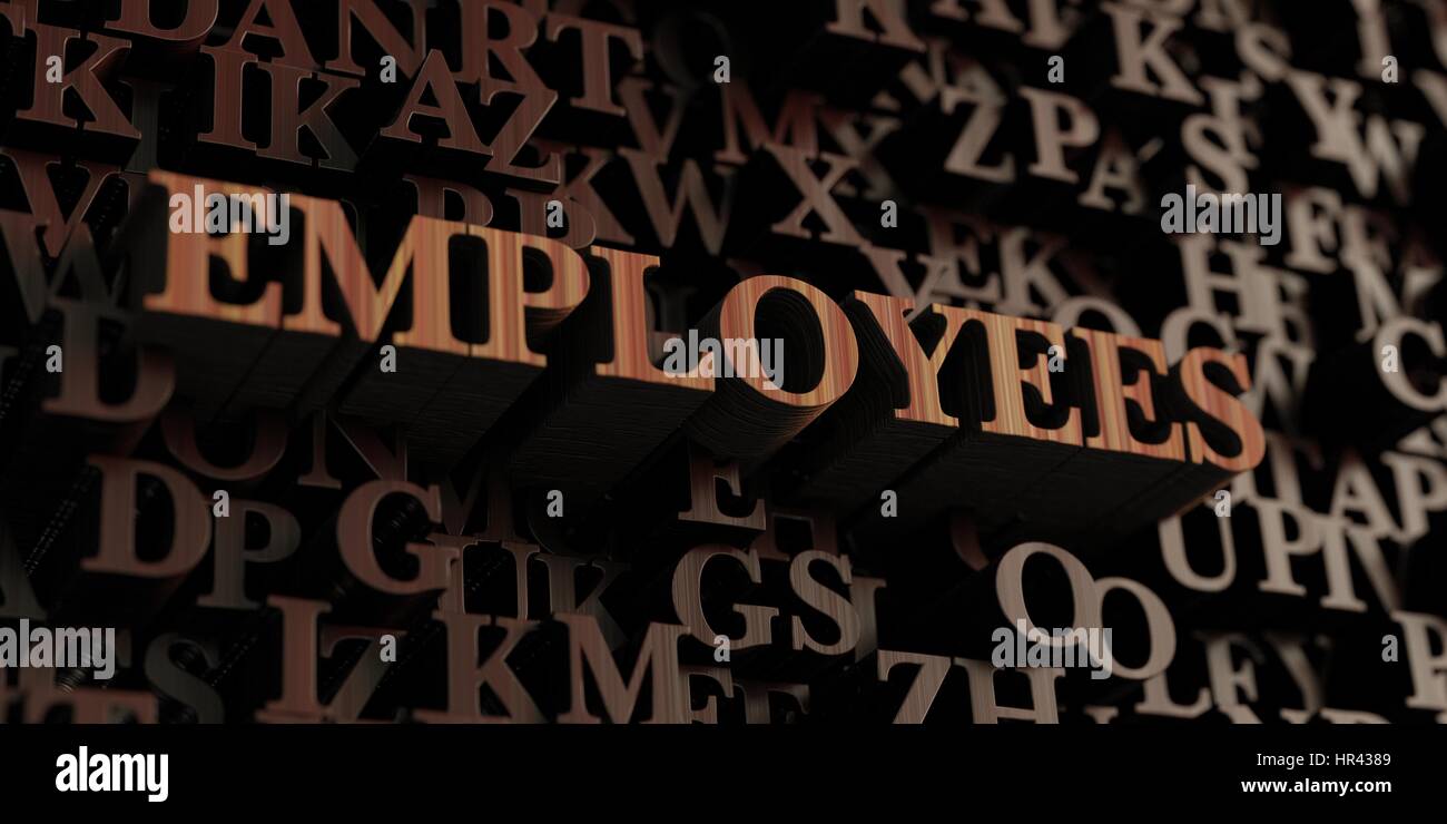 Employees - Wooden 3D rendered letters/message. Can be used for an ...