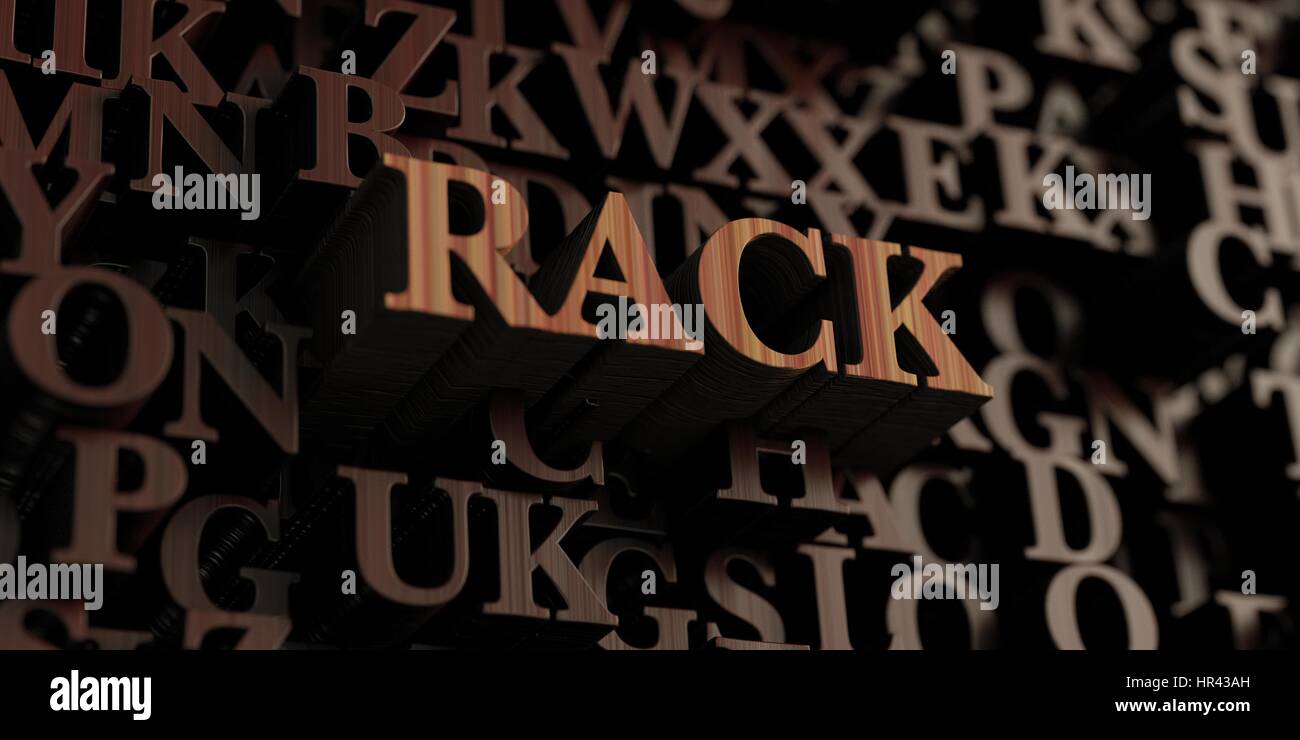 Rack - Wooden 3D rendered letters/message. Can be used for an online ...