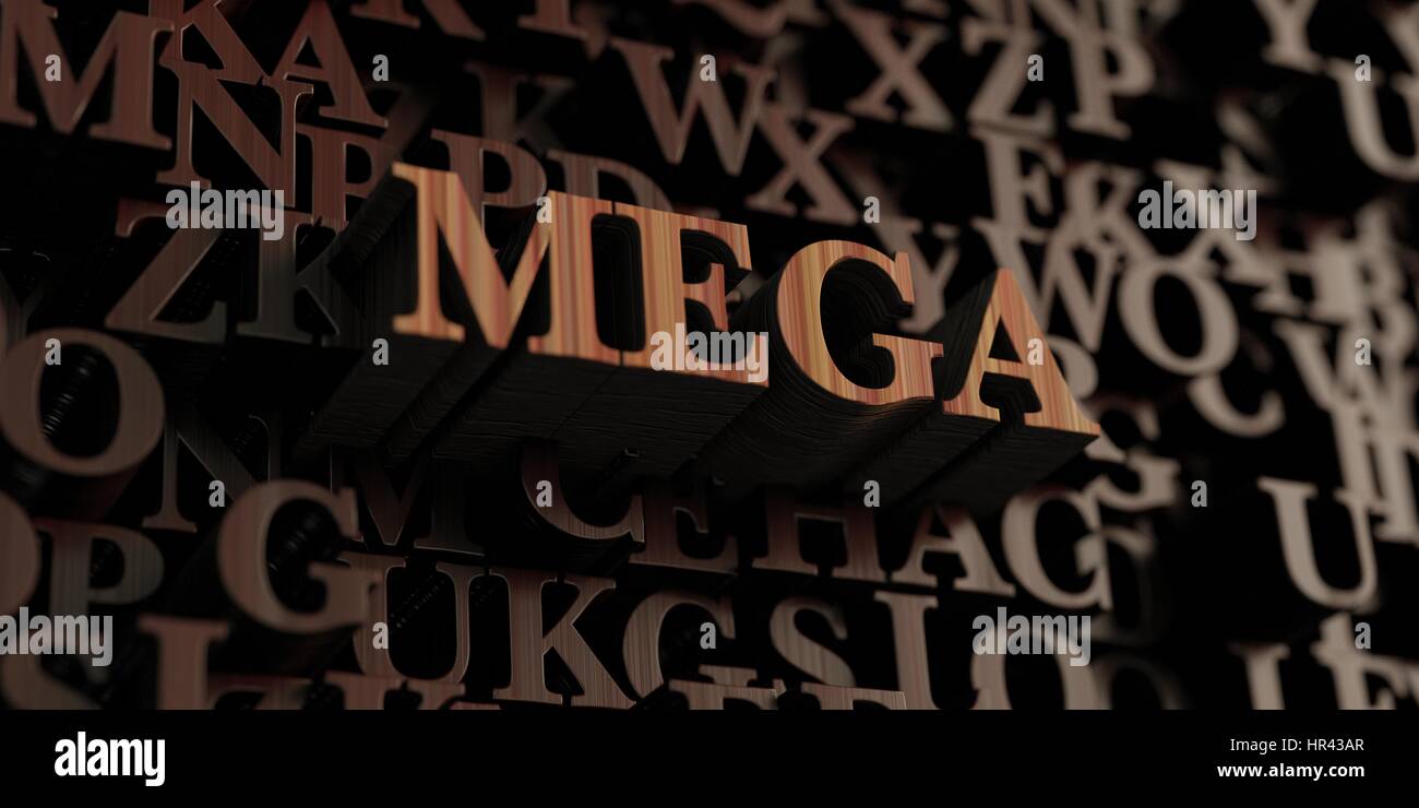Mega - Wooden 3D rendered letters/message. Can be used for an online ...
