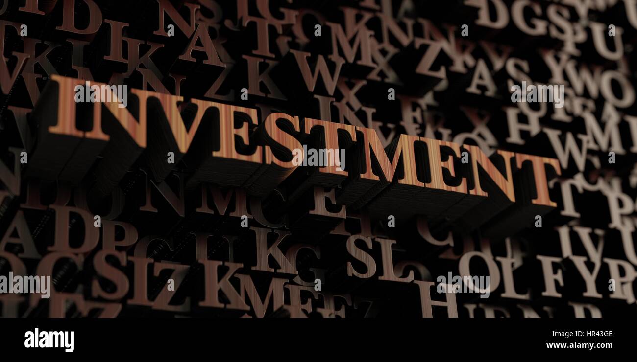 Investment - Wooden 3D rendered letters/message. Can be used for an ...