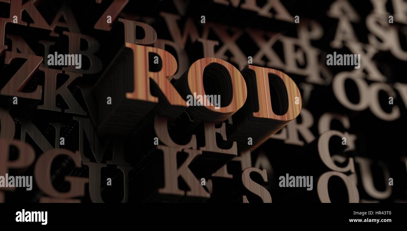 Rod - Wooden 3D rendered letters/message. Can be used for an online ...