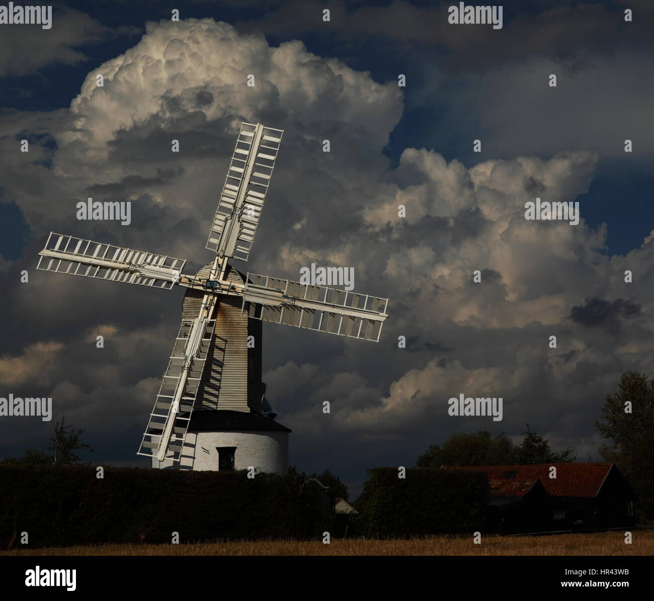 Saxstead Post Mill Stock Photo - Alamy