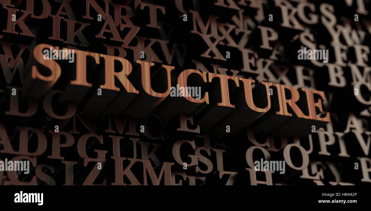 Structure - Wooden 3D rendered letters/message. Can be used for an ...