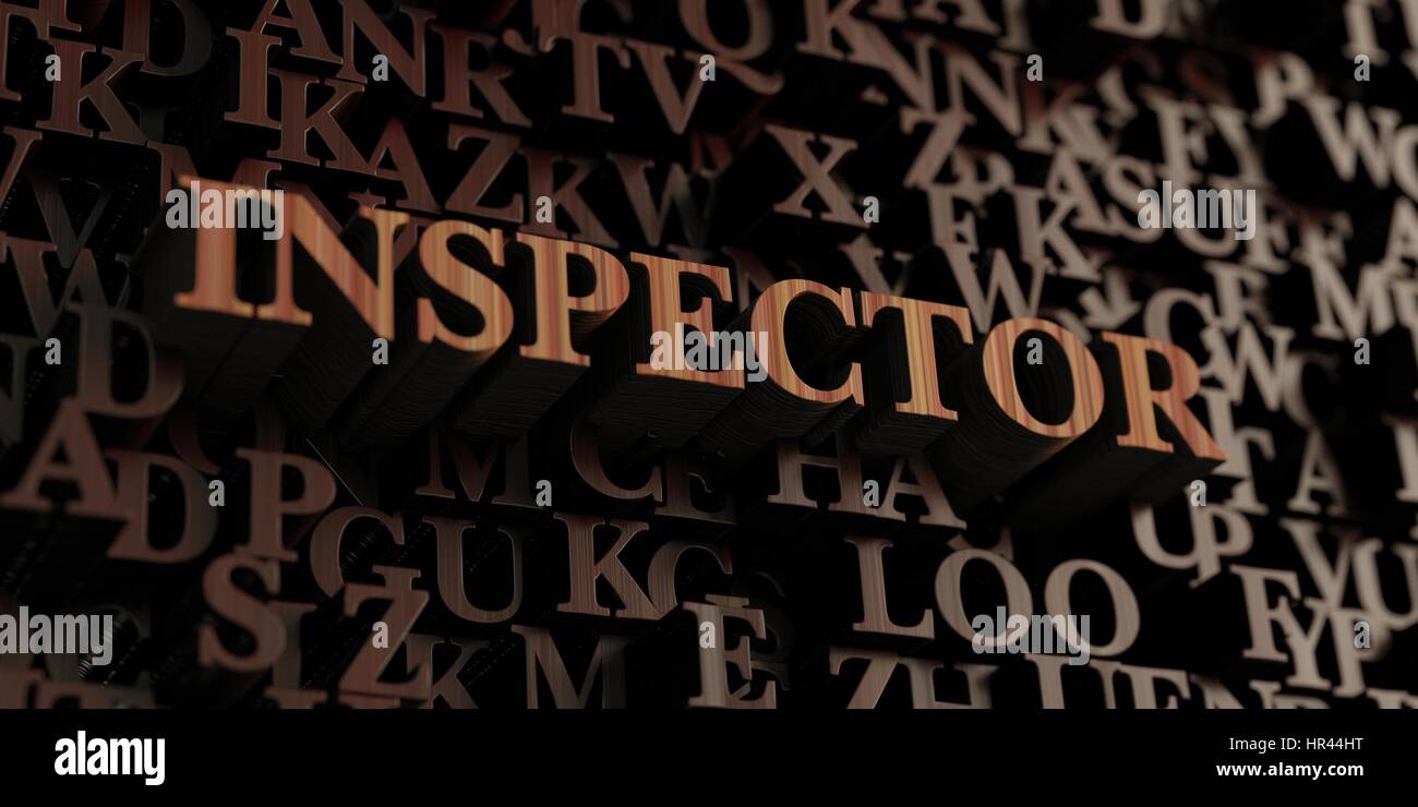 Inspector - Wooden 3D rendered letters/message. Can be used for an ...