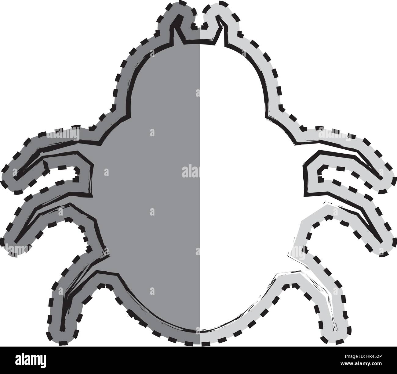 sticker monochrome blurred of beetle virus Stock Vector Image & Art - Alamy