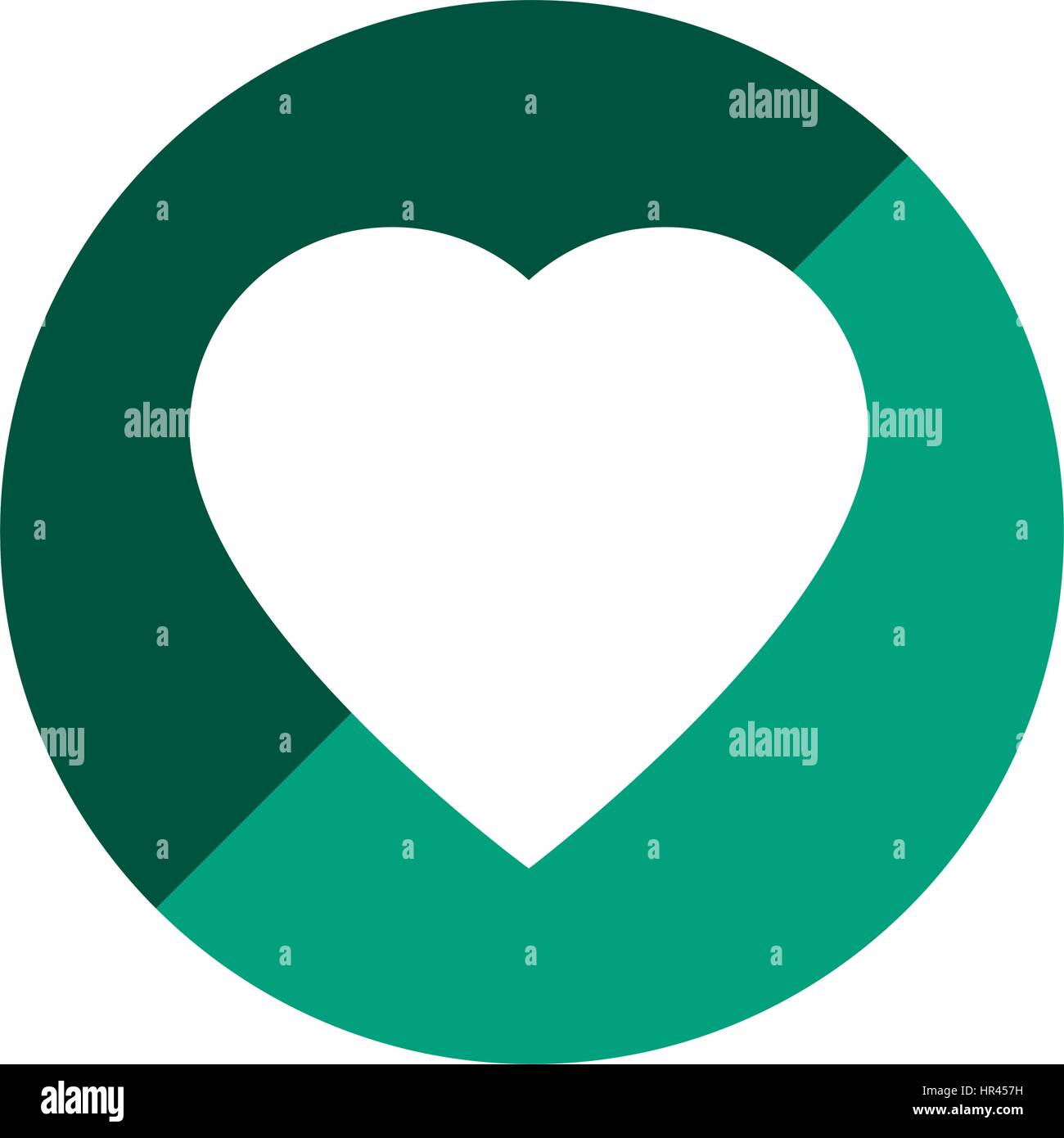 color circular emblem with heart icon Stock Vector Image & Art - Alamy