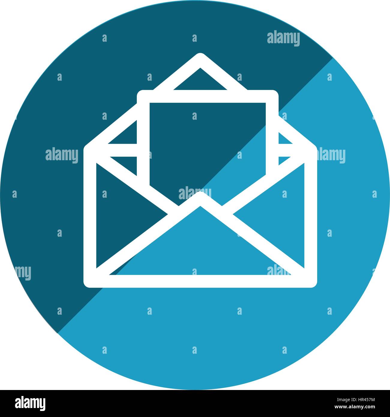 color circular emblem with mail icon Stock Vector Image & Art - Alamy