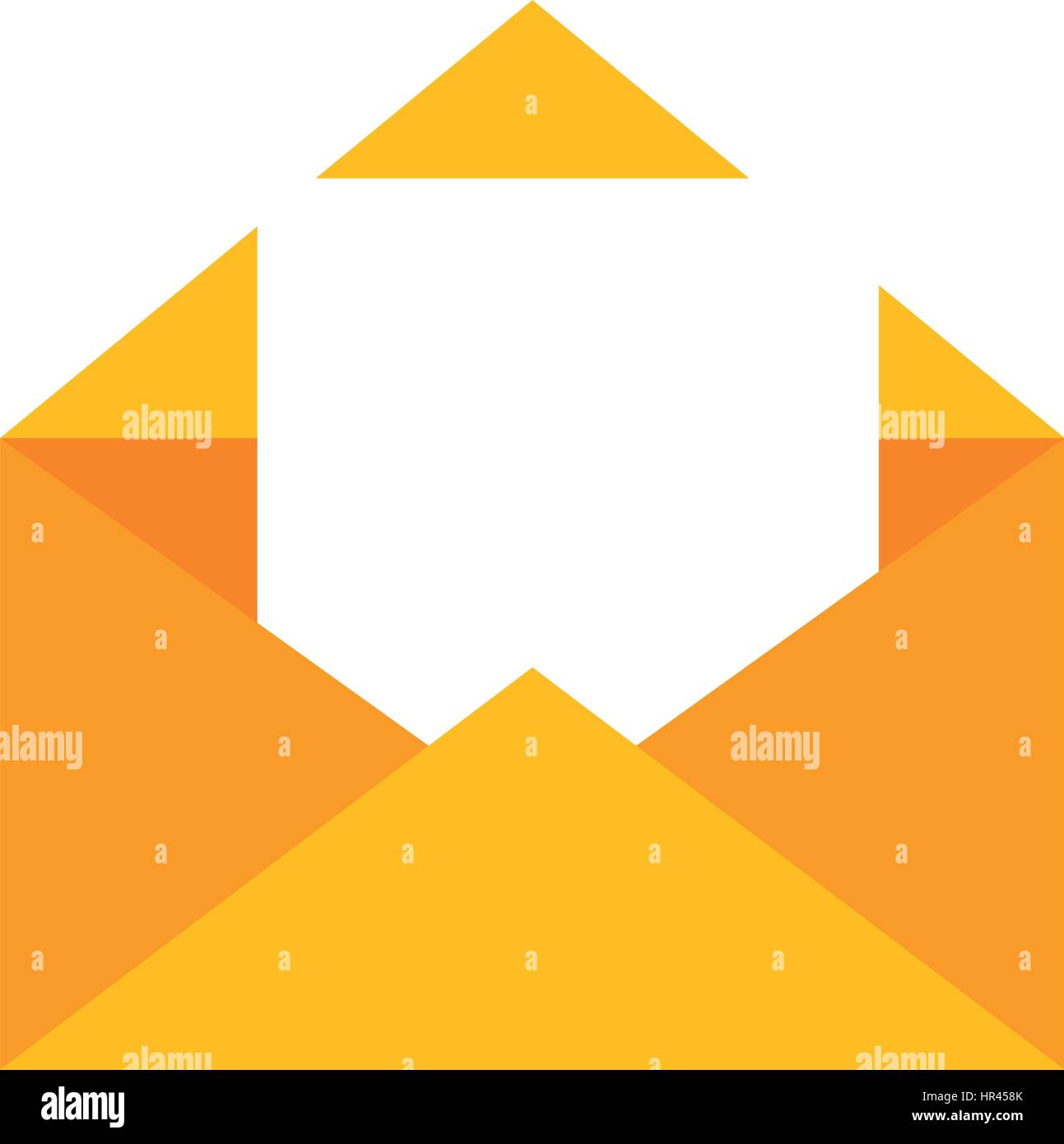 colorful silhouette with open envelope mail Stock Vector Image & Art ...