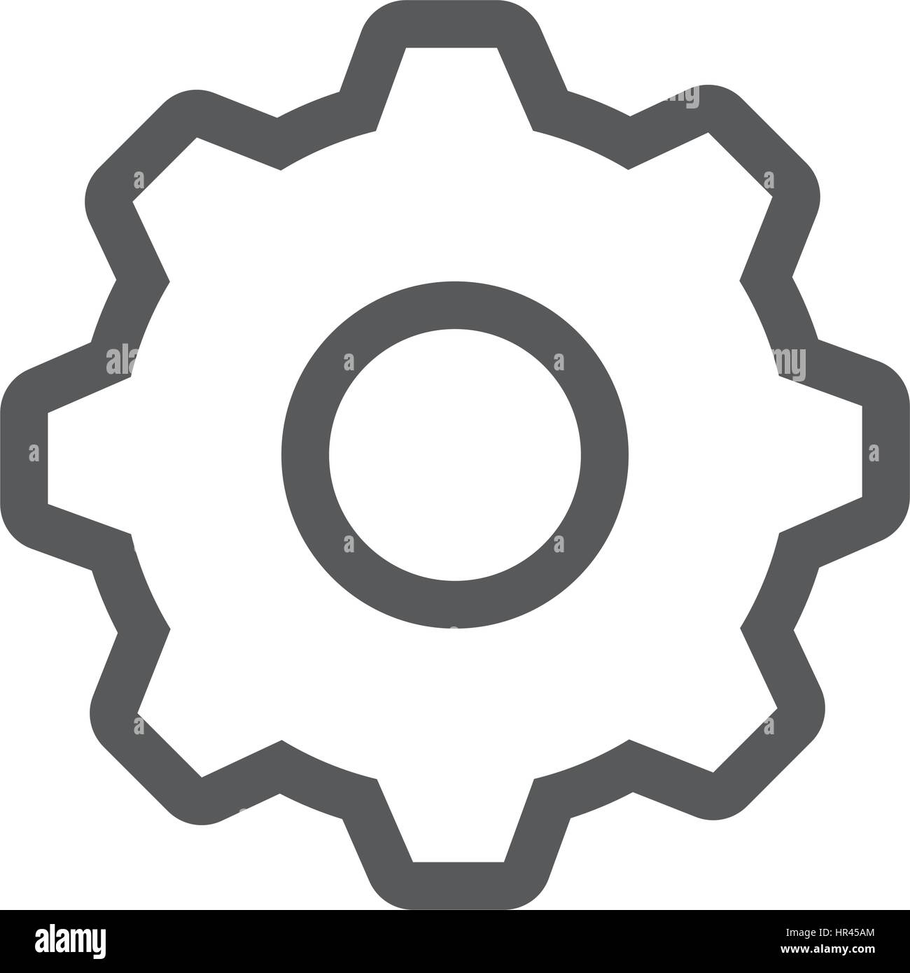 grayscale contour with gear wheel Stock Vector Image & Art - Alamy