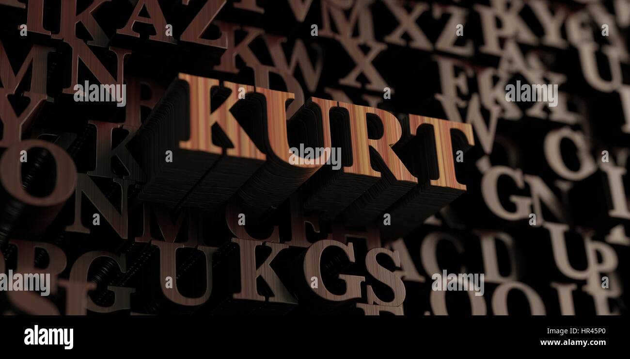 Kurt - Wooden 3D rendered letters/message. Can be used for an online ...