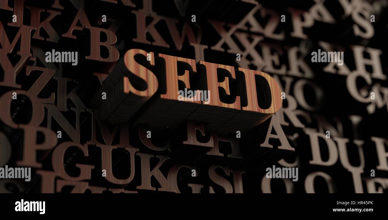 Seed - Wooden 3D rendered letters/message. Can be used for an online ...