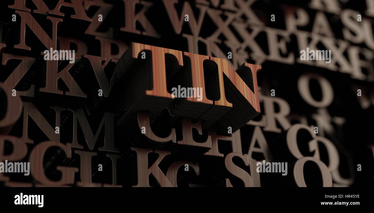 Tin - Wooden 3D rendered letters/message. Can be used for an online ...