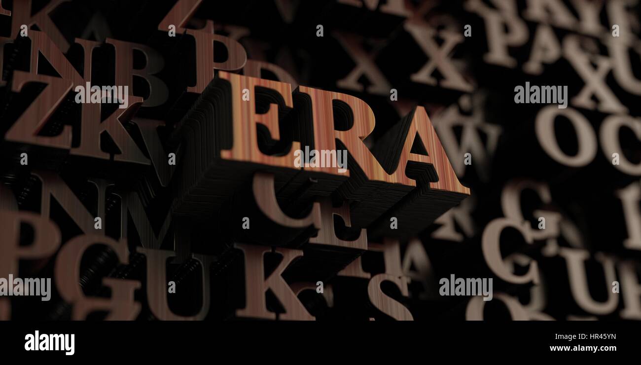 Era - Wooden 3D rendered letters/message. Can be used for an online ...