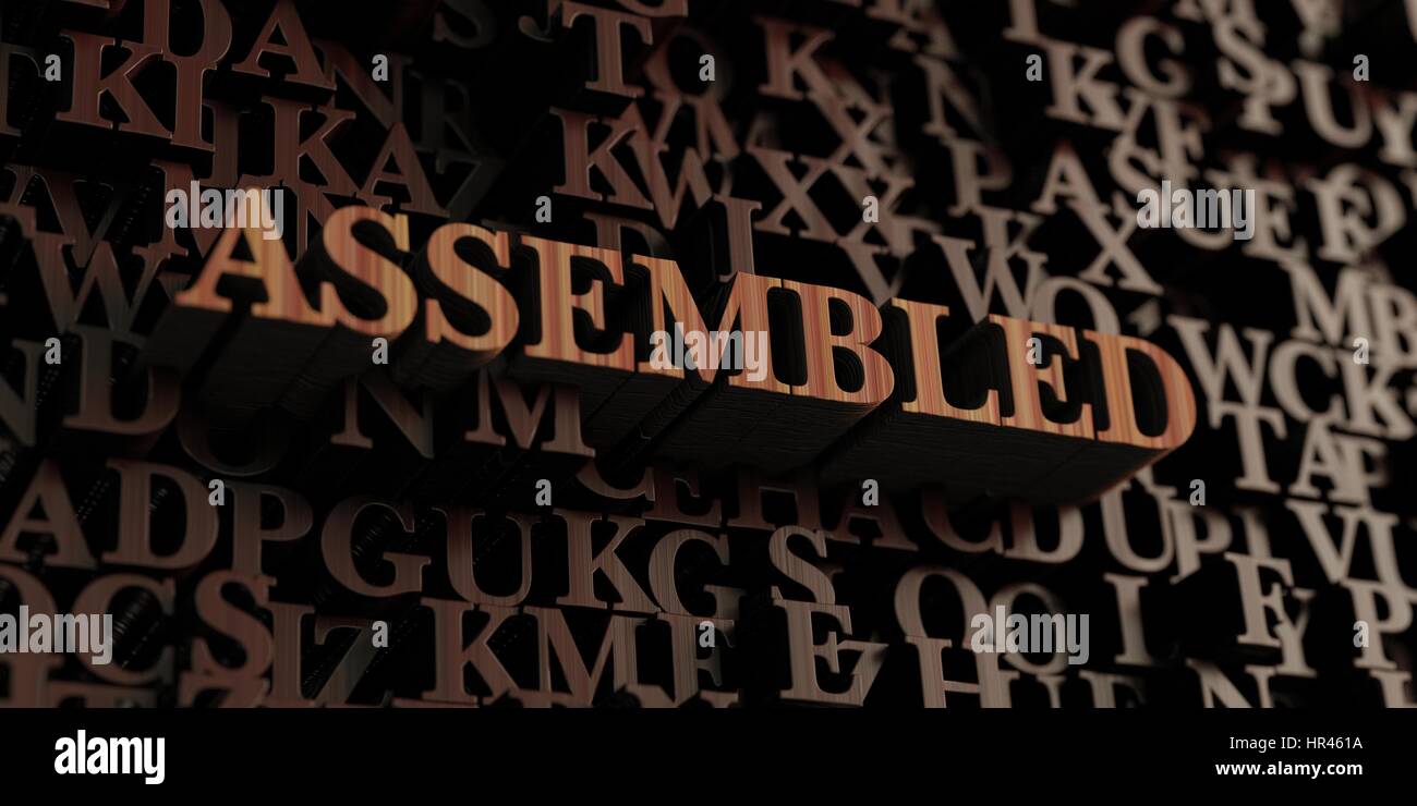 Assembled - Wooden 3D rendered letters/message. Can be used for an ...