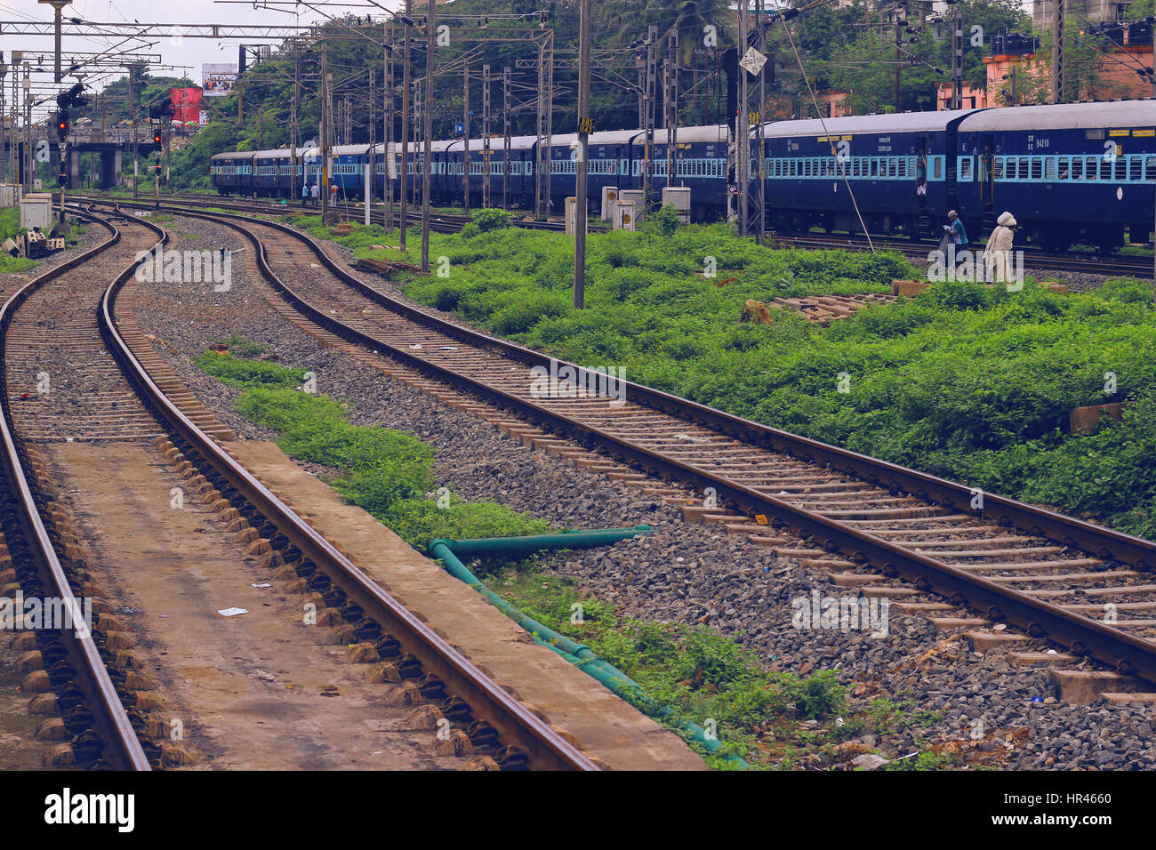Indian railway line hi-res stock photography and images - Alamy