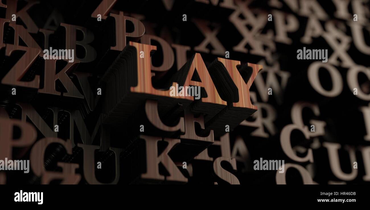 Lay - Wooden 3D rendered letters/message. Can be used for an online ...