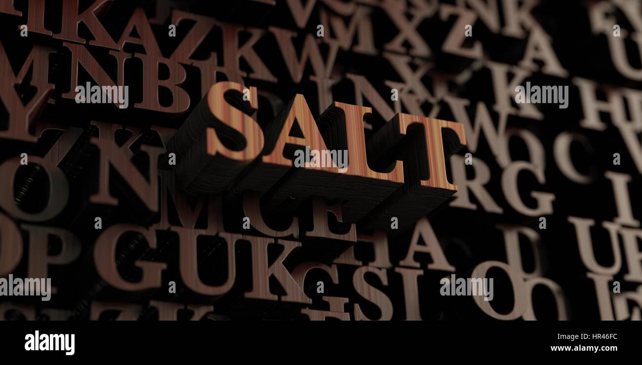 Salt - Wooden 3D rendered letters/message. Can be used for an online ...