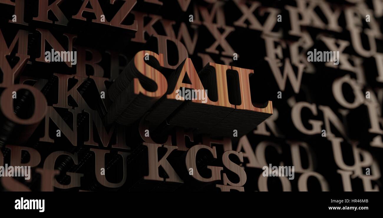 Sail - Wooden 3D rendered letters/message. Can be used for an online ...