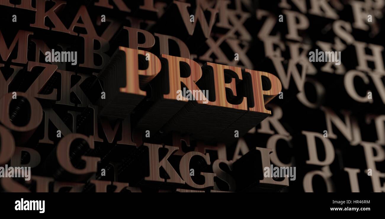 Prep - Wooden 3D rendered letters/message. Can be used for an online ...