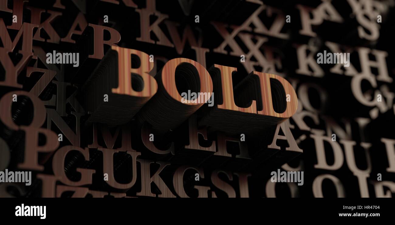 Bold - Wooden 3D rendered letters/message. Can be used for an online ...