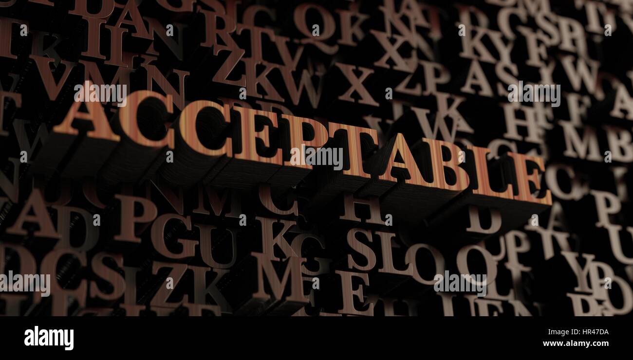 Acceptable - Wooden 3D rendered letters/message. Can be used for an ...