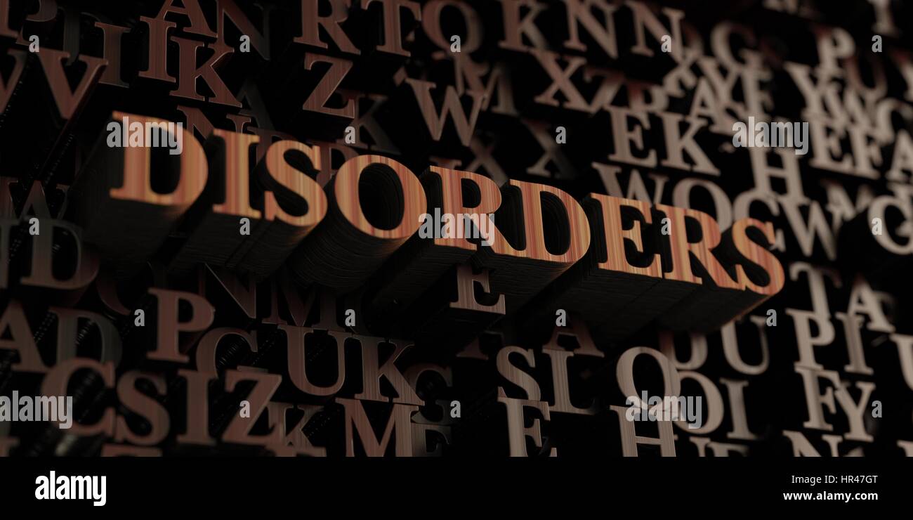 Disorders - Wooden 3D rendered letters/message. Can be used for an ...