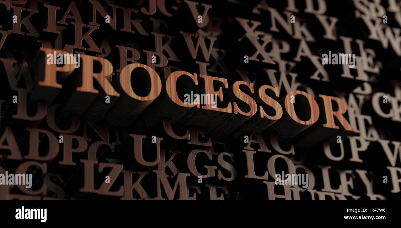 Processor - Wooden 3D rendered letters/message. Can be used for an ...