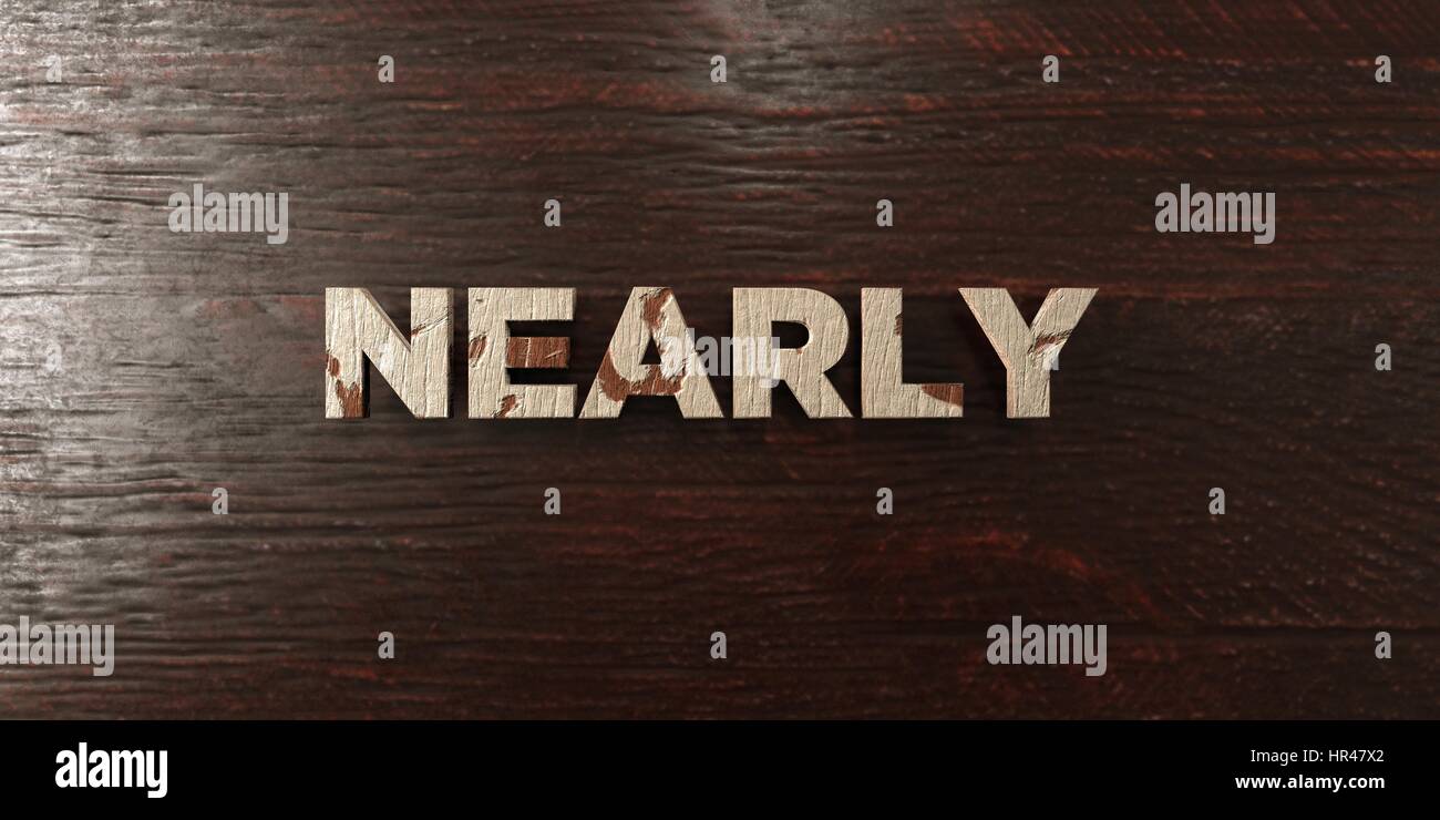 Nearly - grungy wooden headline on Maple - 3D rendered royalty free ...