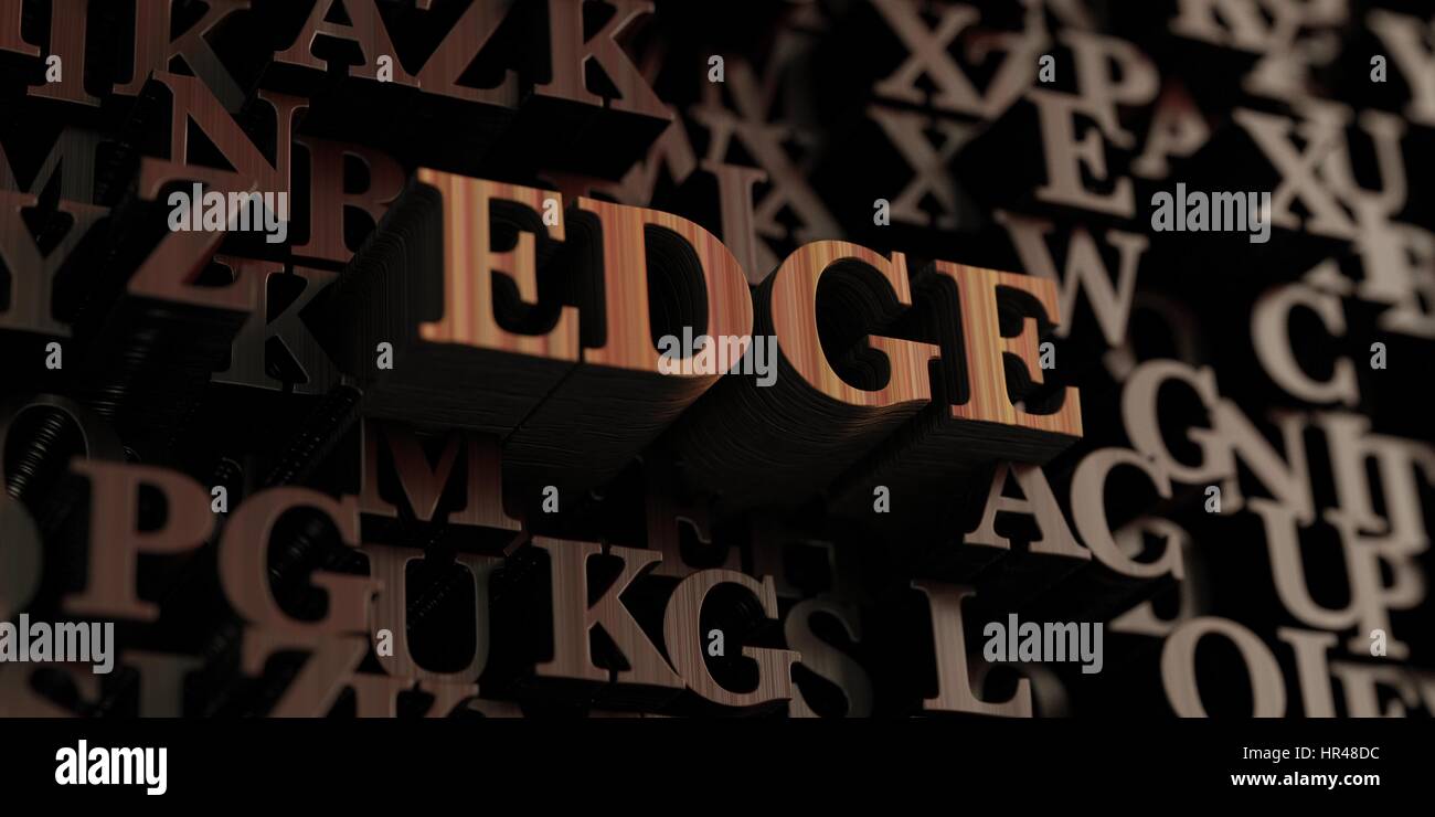 Edge - Wooden 3D rendered letters/message. Can be used for an online ...