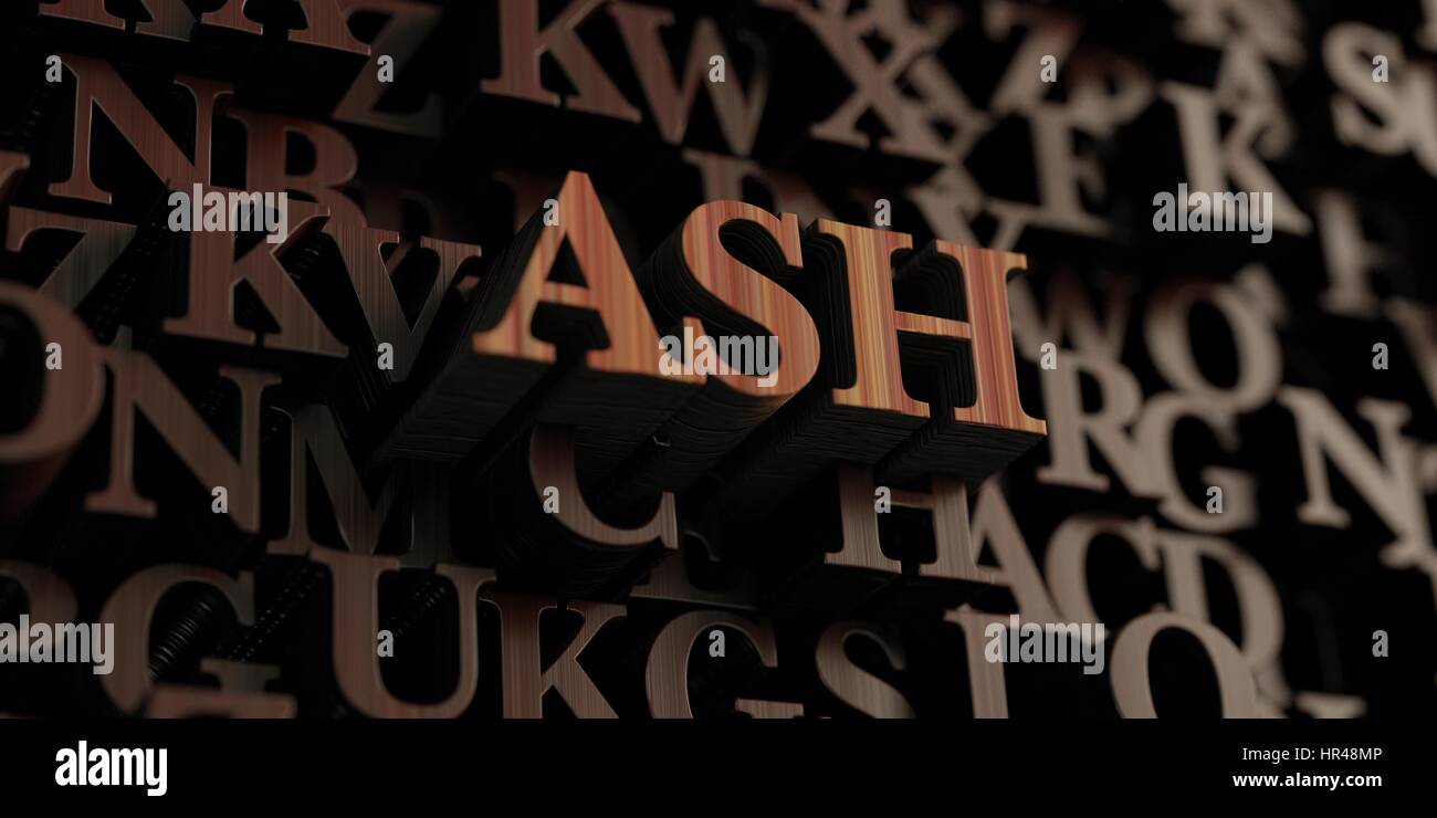 Ash - Wooden 3D rendered letters/message. Can be used for an online ...