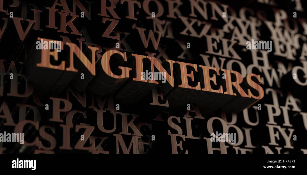 Engineers - Wooden 3D rendered letters/message. Can be used for an ...