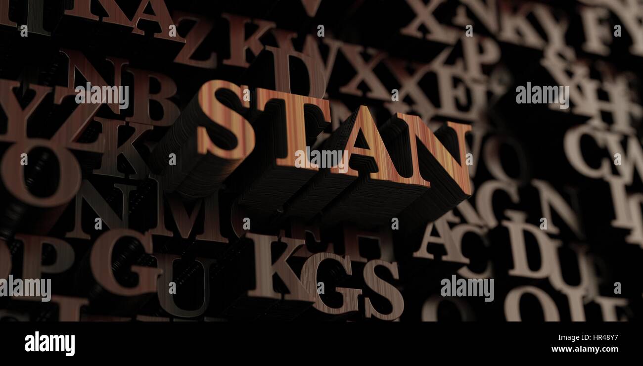 Stan - Wooden 3D rendered letters/message. Can be used for an online ...