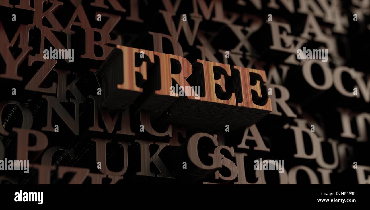 Free - Wooden 3D rendered letters/message. Can be used for an online ...