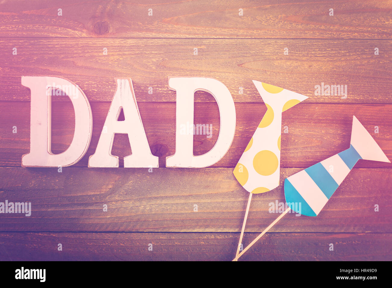 White letters DAD on a painted wood background Stock Photo - Alamy