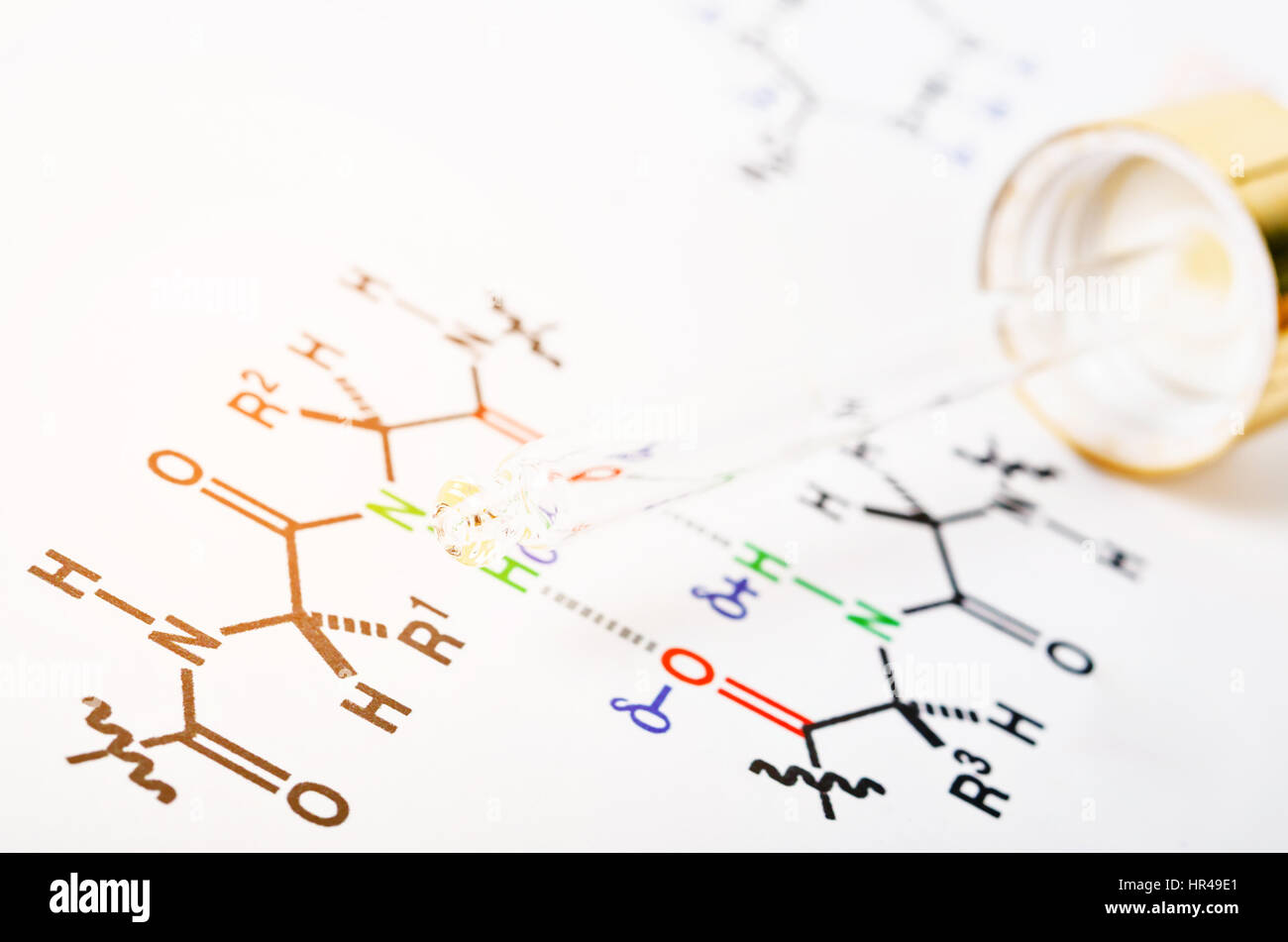 Laboratory glass Pipette on Chemical formula paper Stock Photo - Alamy
